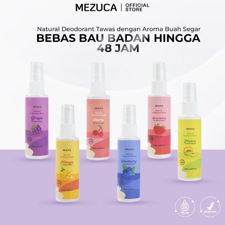 Jual Serba Mutu MEZUCA Natural Deodorant Spray BPOM Deo Tawas ...