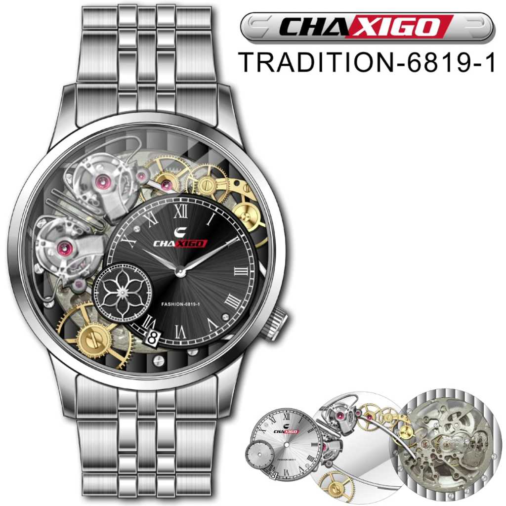 Jual Jam Tangan Terbaru Viral CHAXIGO Chronograph Tradition 6819-1 ...