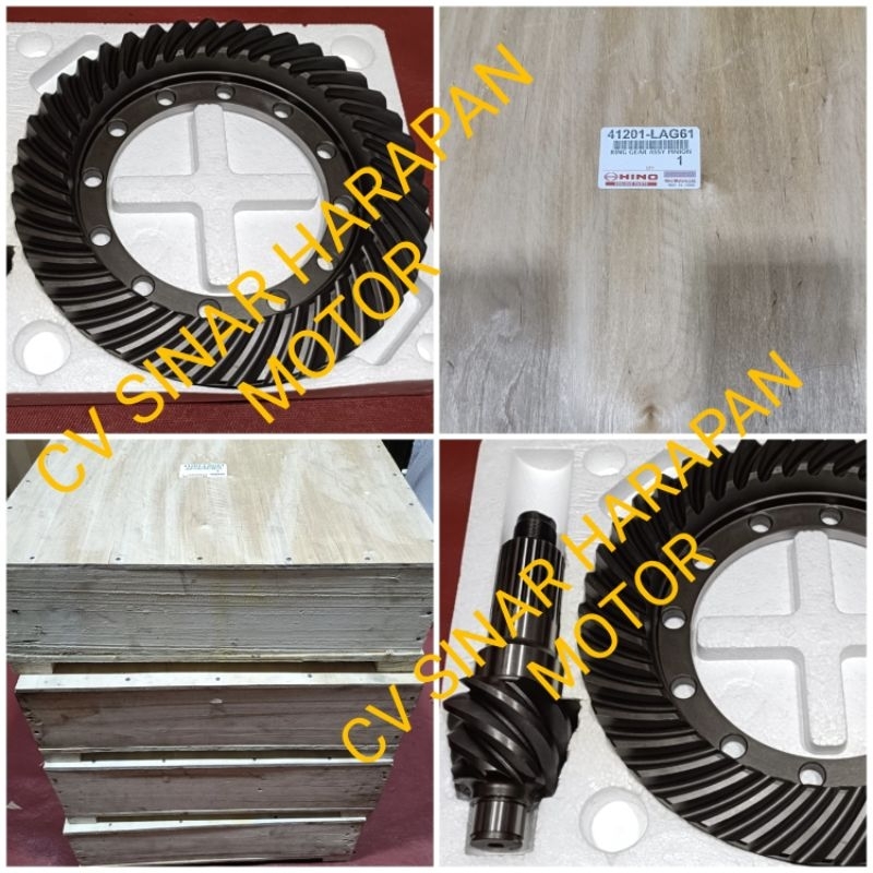 Jual GEAR SET CROWN WHEEL 6 X 41 6X41 HINO DUTRO DYNA 130 41201-80661 ...