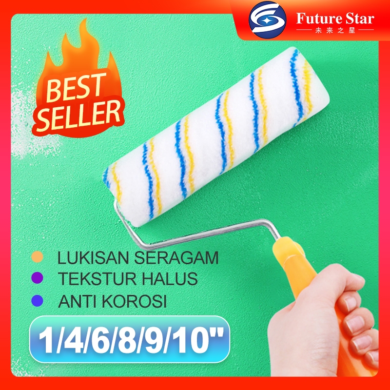 Jual Kuas Roll Cat Tembok Dinding 1/4/6/8/9/10" Inch Paint Roller Alat ...