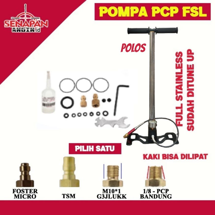 Jual POMPA FSL BENJAMIN 6000 PSI - POMPA Pneumatic Full Stainless Kaki Lipat - Manometer dan ...