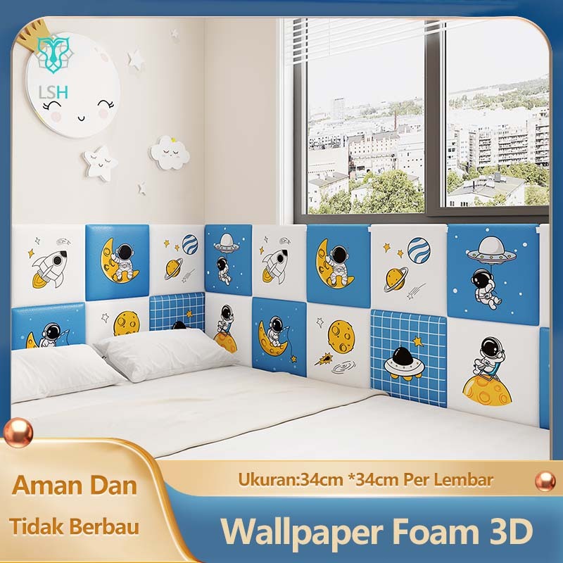 Jual (UK:34x34CM Tebal : 8 mm) Wallpaper Dinding Kamar Tidur Anak ...