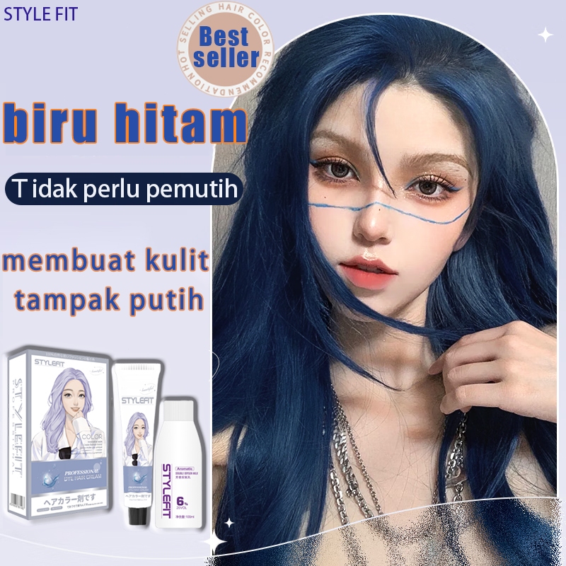 Jual 【Beli 100ml gratis 100ml 】STYLE FIT cat rambut biru*200ml Mewarnai ...
