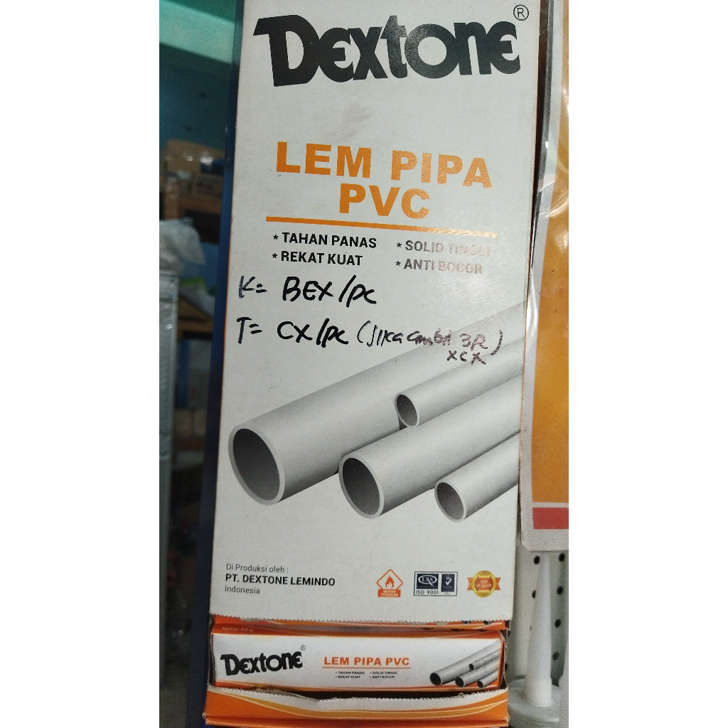 Jual LEM PIPA PVC DEXTONE / LEM PARALON LEM PIPA PVC DEXTONE TUBE/ODOL ...