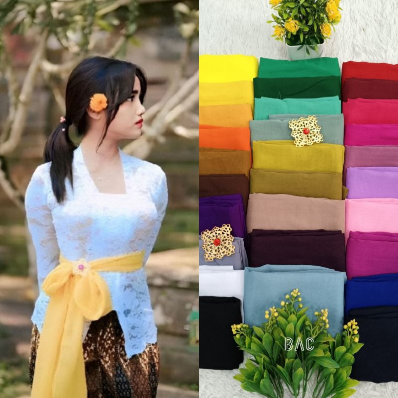 Jual Selendang Kebaya Bali Sifon Hycon Selendang Tari | Shopee Indonesia