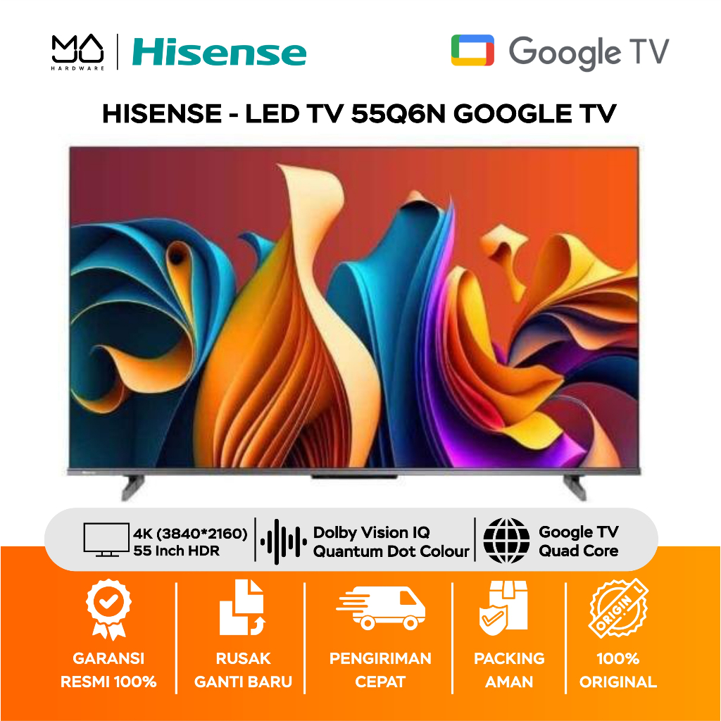 Jual TV Hisense 55Q6N 55" / 55 Inch QLED 4K UHD Google Smart TV ...