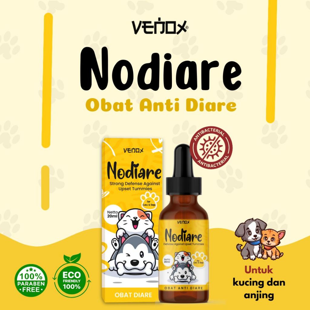 Jual AWINDO NODIARE - Venox Obat Kucing Anjing Anti Diare Mencret Cat ...