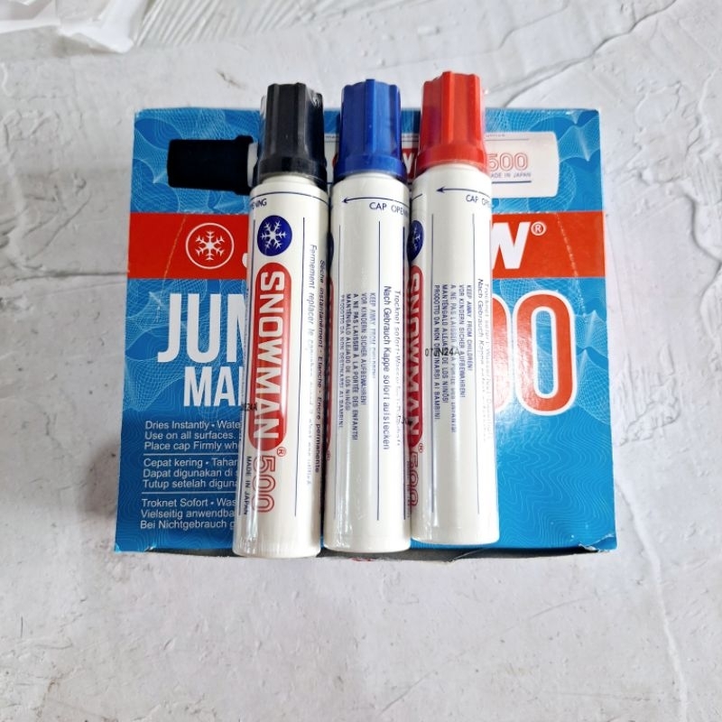 Jual Spidol Permanent Jumbo Snowman 500 | Shopee Indonesia
