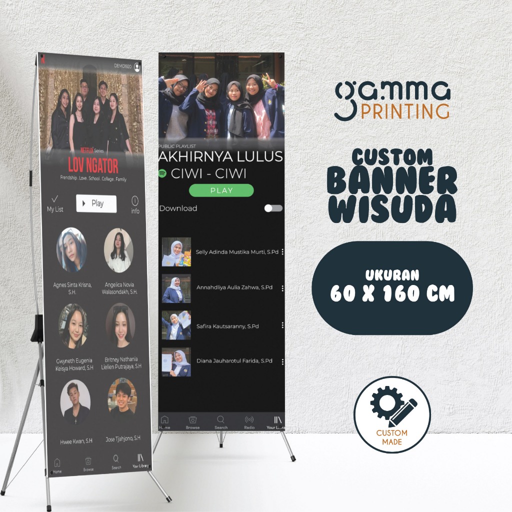 Jual Cetak X Banner Wisuda Custom Desain / Template / Cetak X Benner ...
