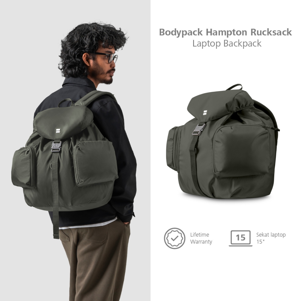 Jual Bodypack Hampton Rucksack 15 Inch Tas Ransel Kuliah Sekolah Travel ...