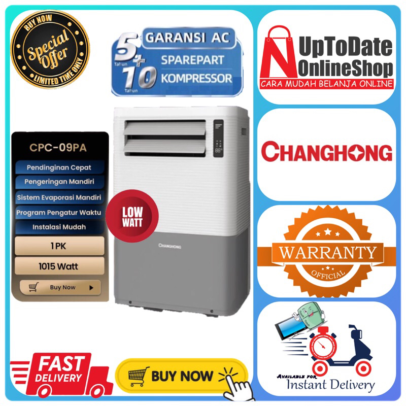 Jual AC PORTABLE CHANGHONG CPC-09PA CPC09PA CPC 09PA 1 PK PORTABLE AC ...