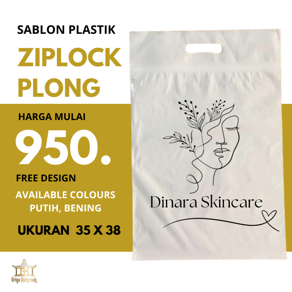 Jual Sablon Ziplock ukuran 35 x 38 Sablon murah Sablon Satuan free ...