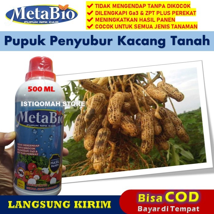 Jual Pupuk Penyubur Tanaman Kacang Tanah METABIO 500ML Pupuk NPK Cair untuk Tanaman Kacang Tanah ...