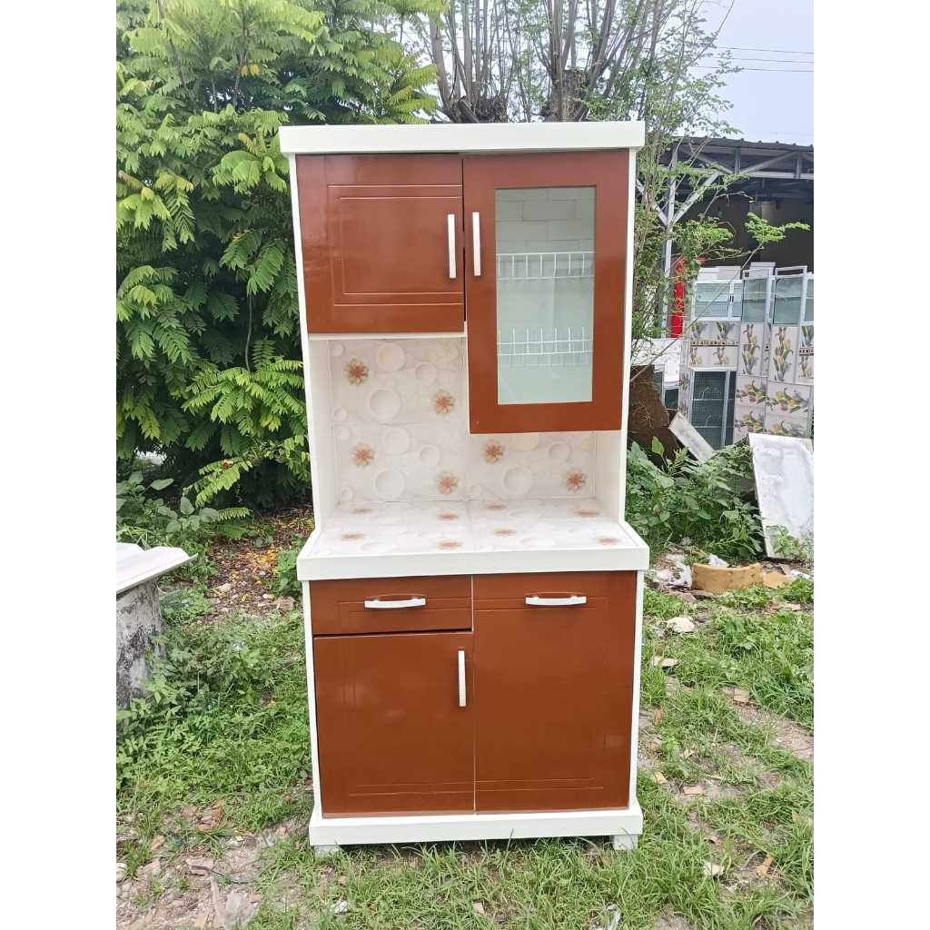 Jual LEMARI PIRING KAYU MULTIPLEK / KITCHEN SET / RAK PIRING MINIMALIS ...