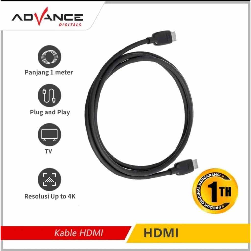 Jual [FREE ONGKIR] ADVANCE - KabeI HDMI 1 Meter Connector Set Top Box Komputer Laptop /HDMI to ...