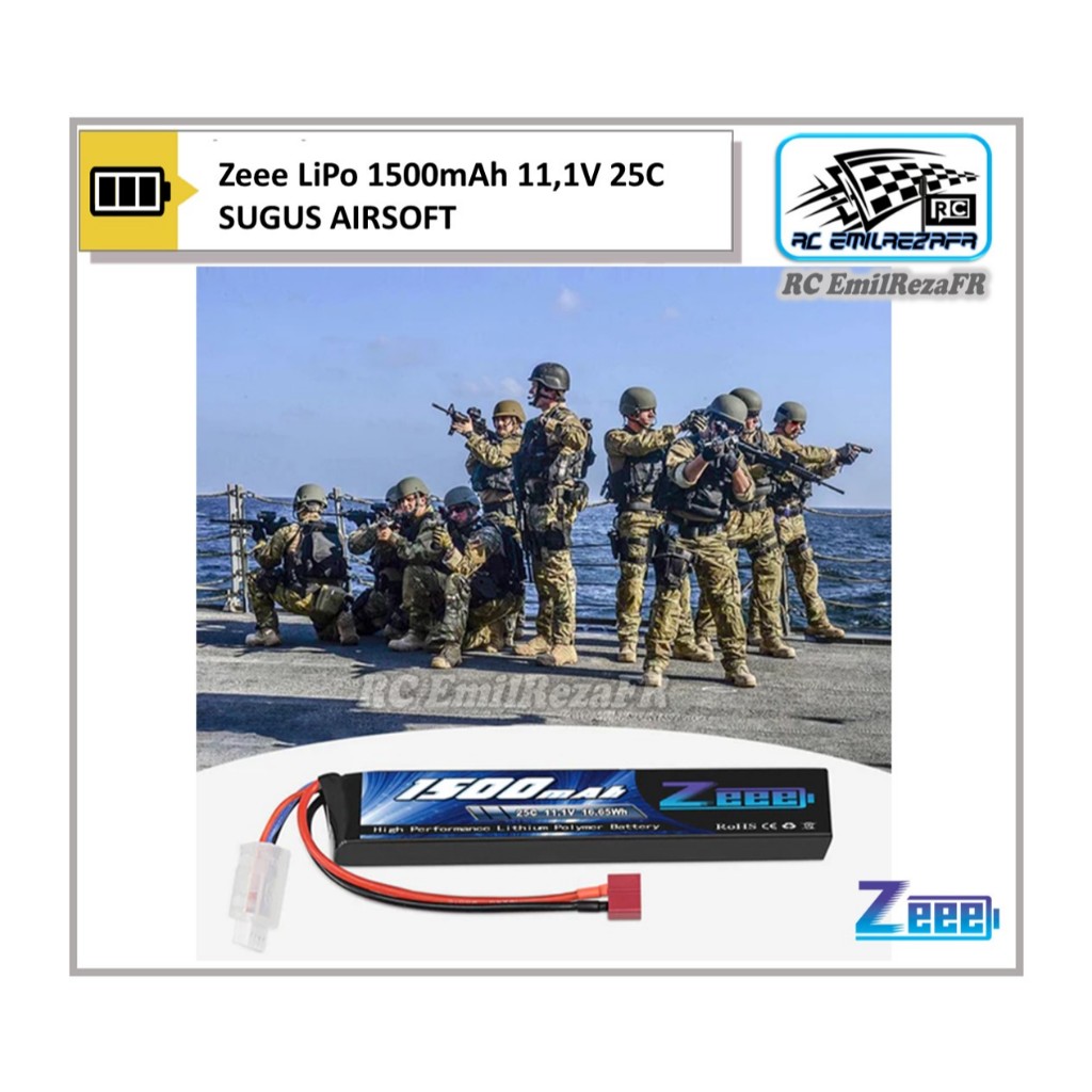 Jual Baterai LiPo Zeee Power Sugus 1500mAh 3S 11,1V 25C Airsoft | Shopee Indonesia