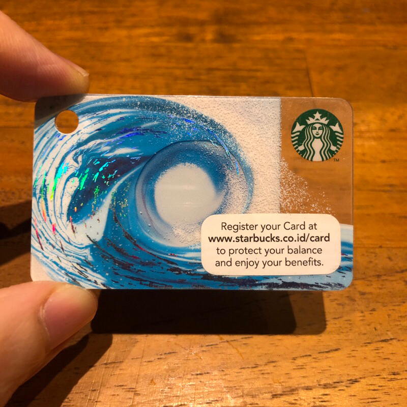 Jual Starbucks Mini Card Indonesia - Blue Waves Plastic Card Ed ...
