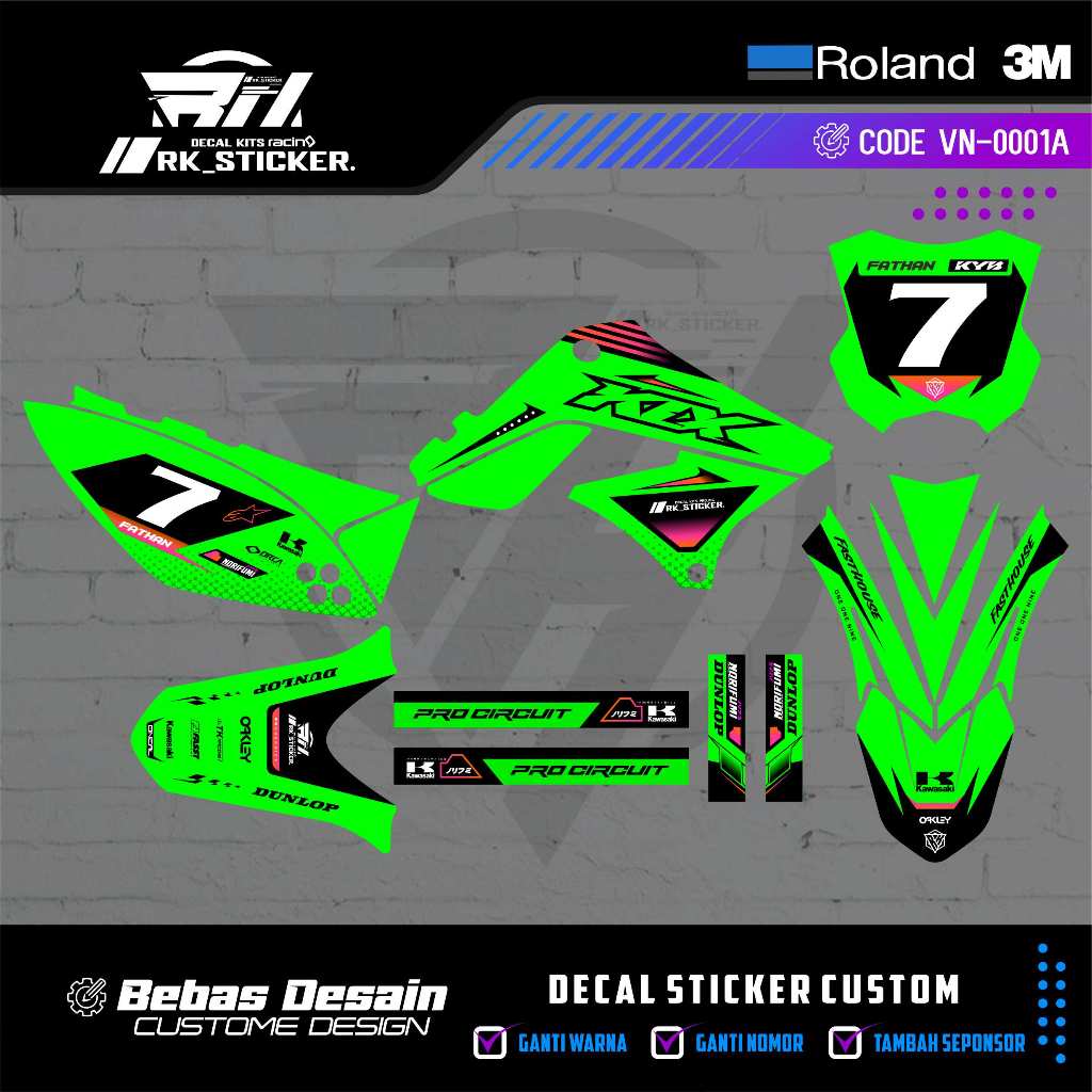 Jual DECAL STICKER KLX 150 OLD - KLX 150 SM - KLX GORDON -CRF 150 L ...