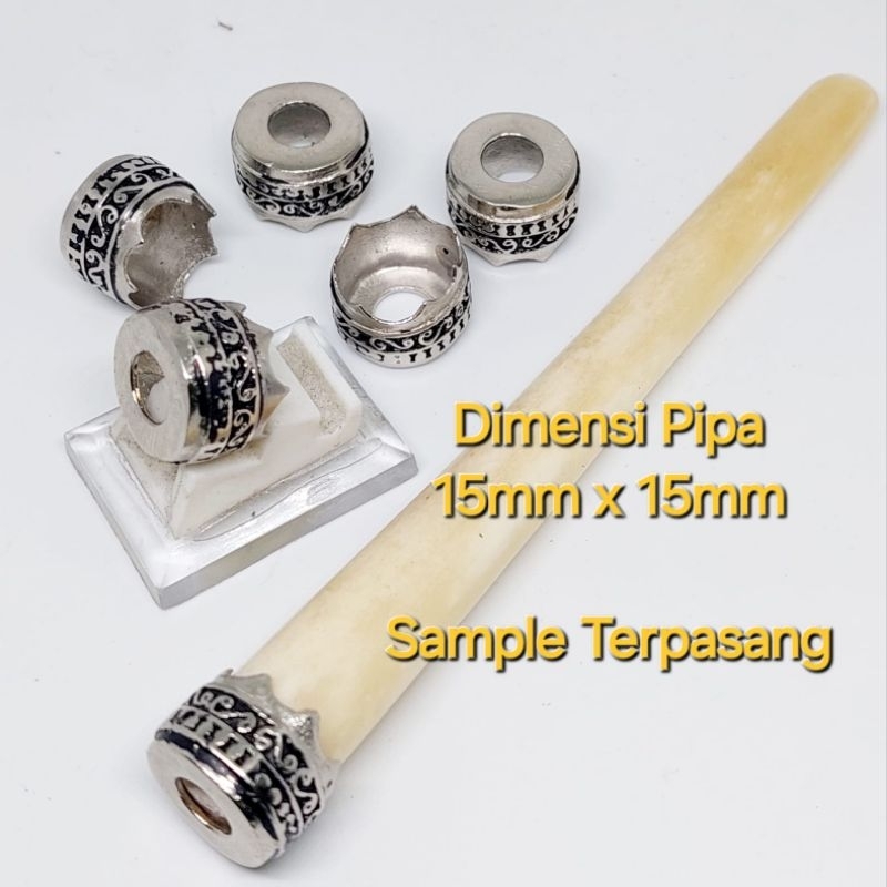 Jual Ring pipa once dimensi 15mm x 15mm bulat ecereran murah | Shopee ...