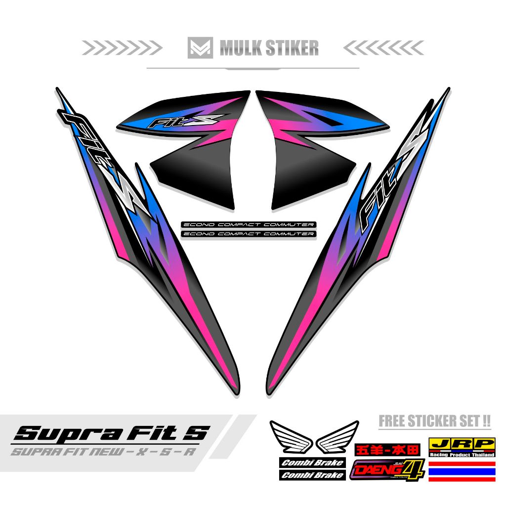 Jual STRIPING SUPRA FIT S / FIT R / FIT X / MTF 16 / STICKER / SETIKER ...