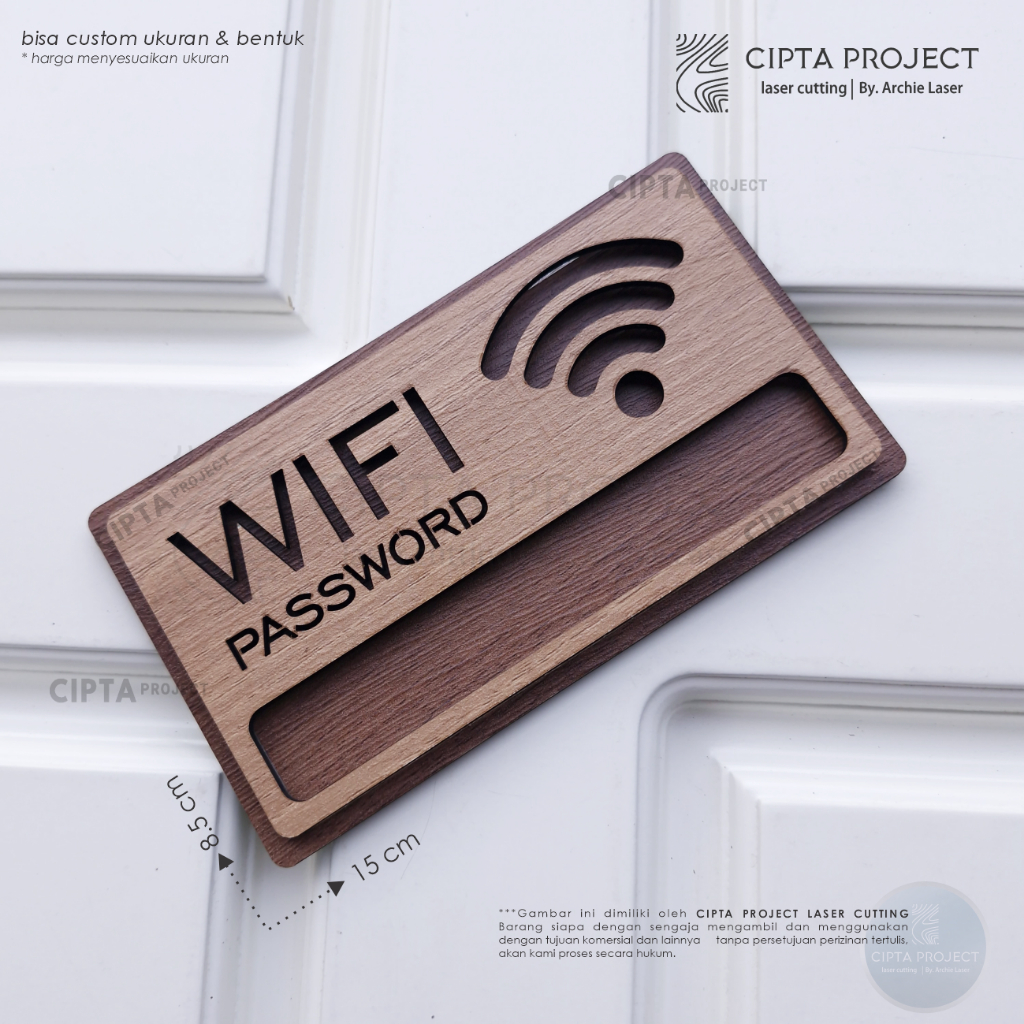 Jual Papan Kayu WiFi Sign Board Tulis Password | Shopee Indonesia