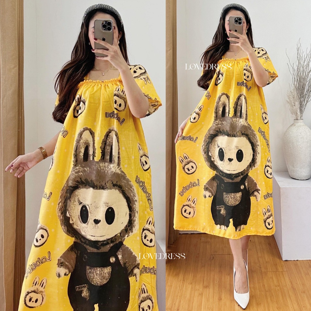 Jual LOVEDRESS Daster Labubu Dewasa - Dress Fuji Bumil Lengan Pendek ...
