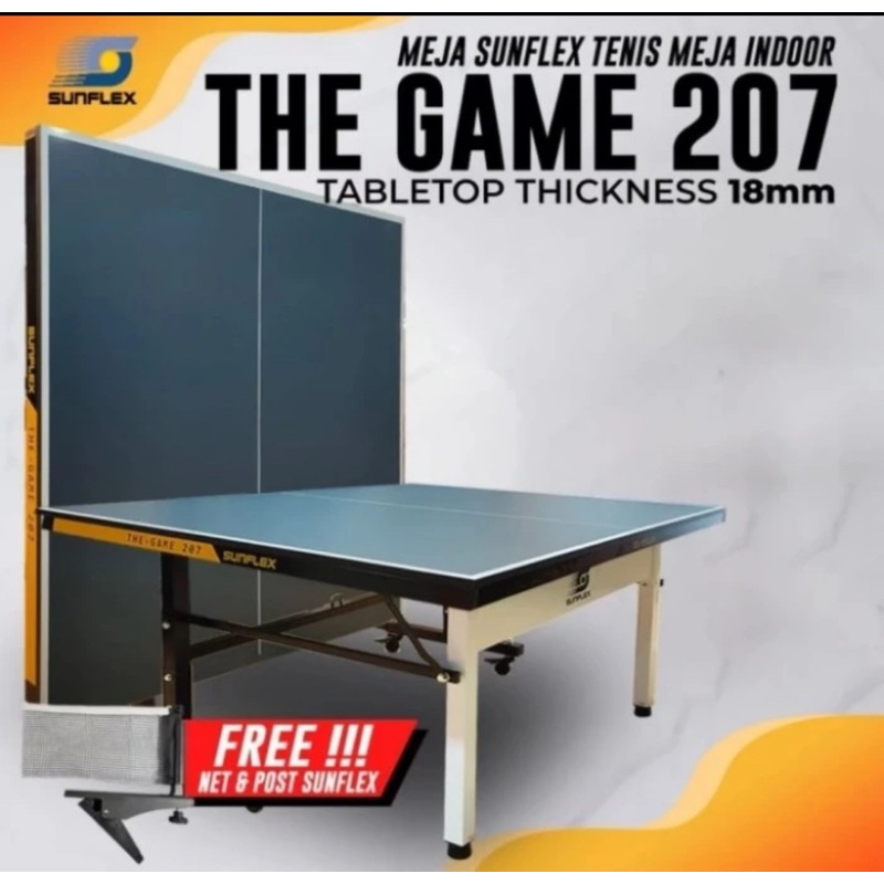 Jual MEJA TENIS MEJA MERK SUNFLEX THE GAME 207 18 MM ORIGINAL 100 % ...