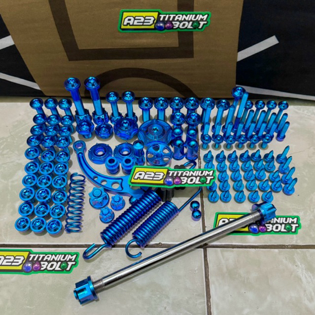 Jual paket baut titanium ALL yamaha mio | Shopee Indonesia