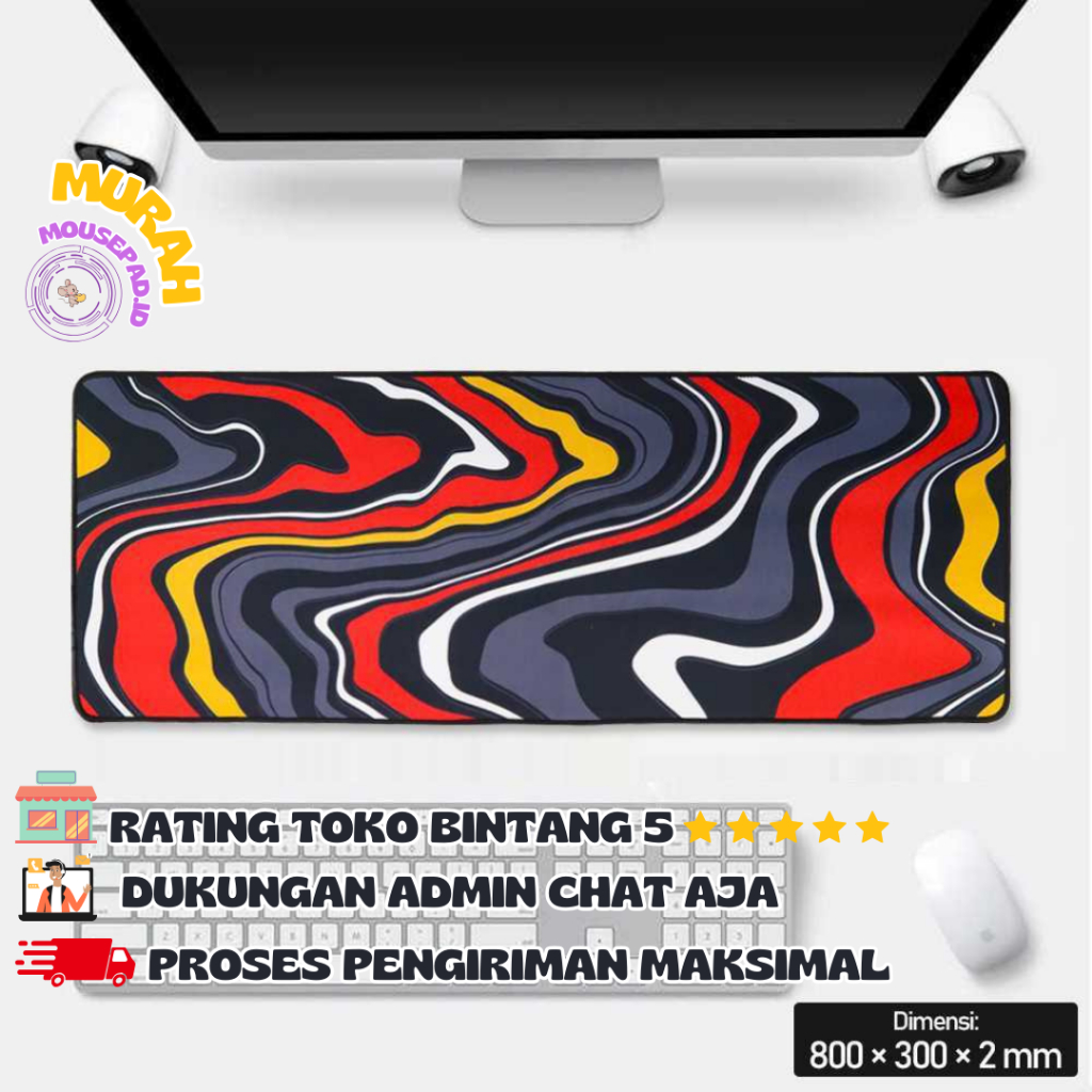Jual Gaming Mouse Pad Panjang Besar XL Desk Mat 800x300x2mm - RO45 ...