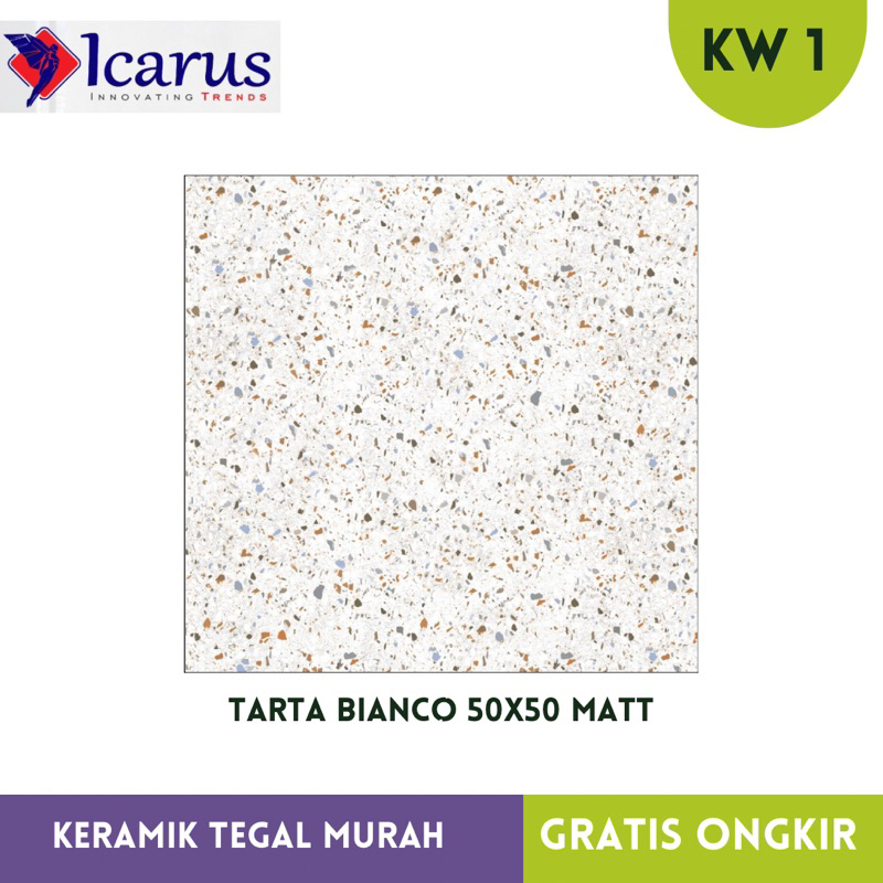 Jual Keramik Kasar / kesat untuk Kamar Mandi motif terazzo 50x50 Tarta ...