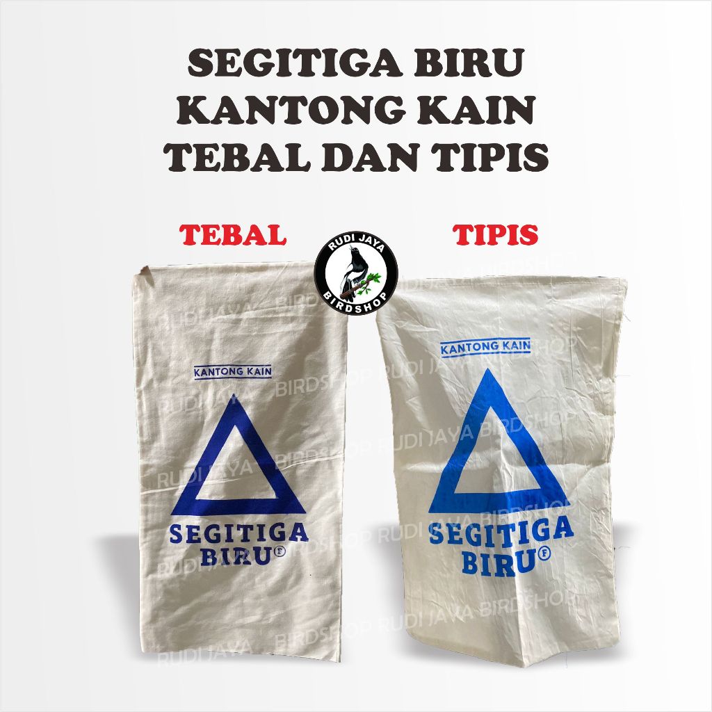 Jual KANTONG SEGITIGA BIRU KAIN PUTIH KARUNG GANDUM CAP SEGITIGA BIRU ...