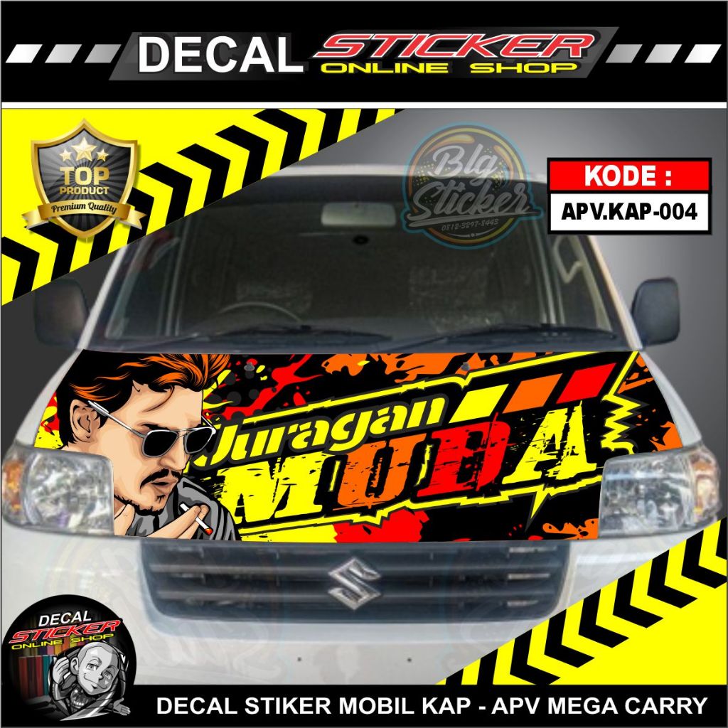 Jual STIKER KAP MOBIL APV MEGA CARRY PICKUP STICKER DECAL KEREN TERBARU ...