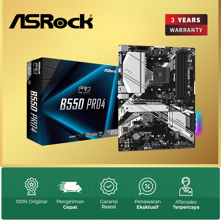 Jual Motherboard ASRock B550 Pro4 (Socket AM4) | Shopee Indonesia