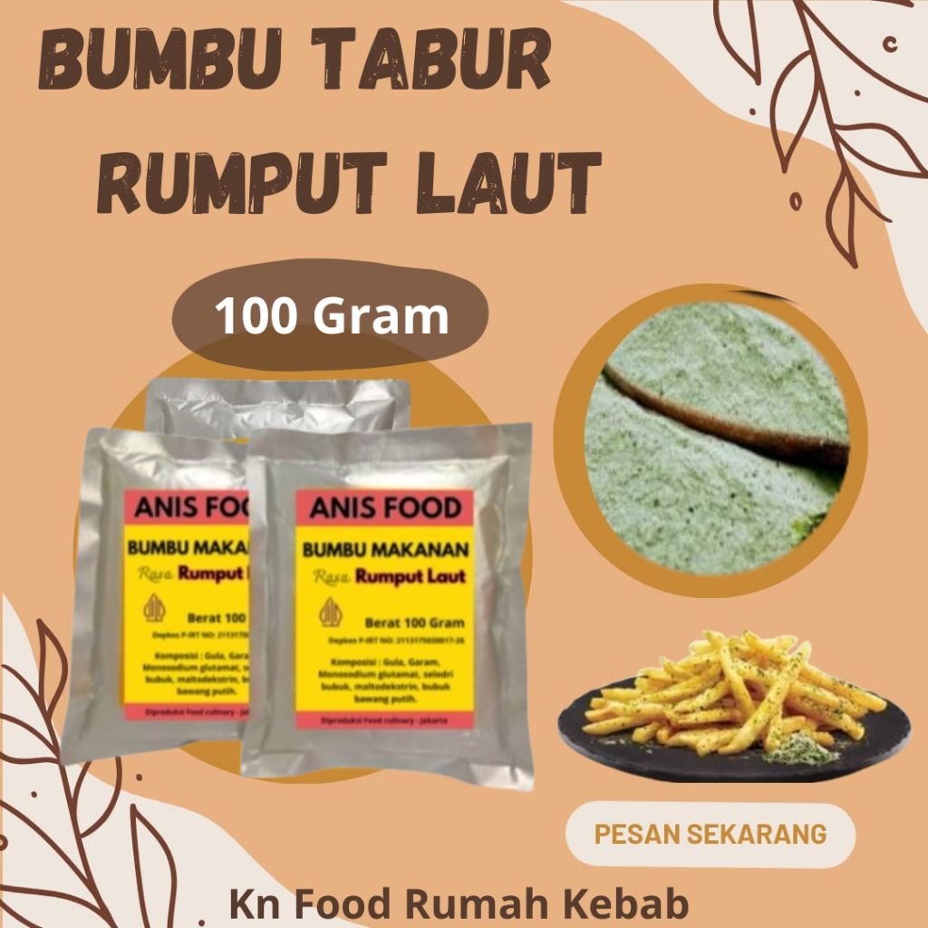 Jual BUMBU TABUR ALA SHIHLIN ANIS FOOD RASA RUMPUT LAUT KEMASAN 100 ...