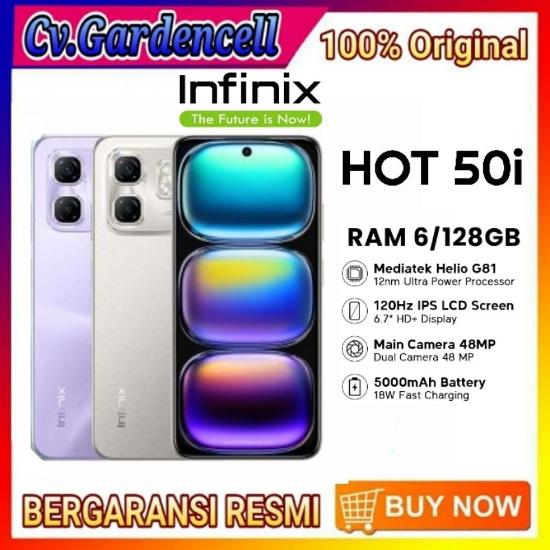 Jual Infinix Hot 50i Ram 6/128Gb Garansi Resmi | Shopee Indonesia