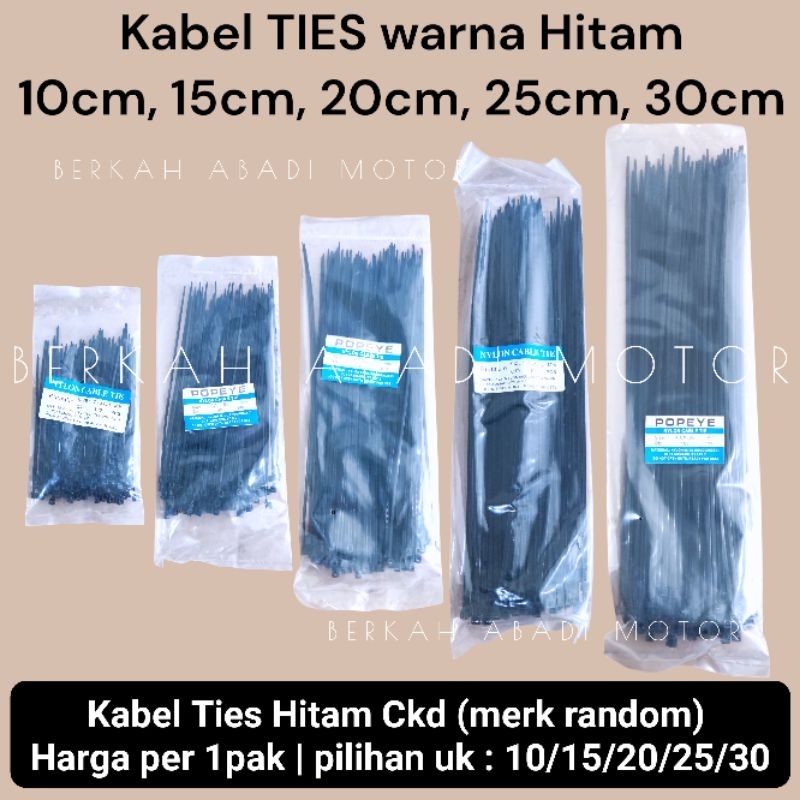 Jual Kabel Ties nylon 10 15 20 25 30 cm HITAM CkD | Tali Tis Rek Pengikat Rifet Ripet Sungut ...