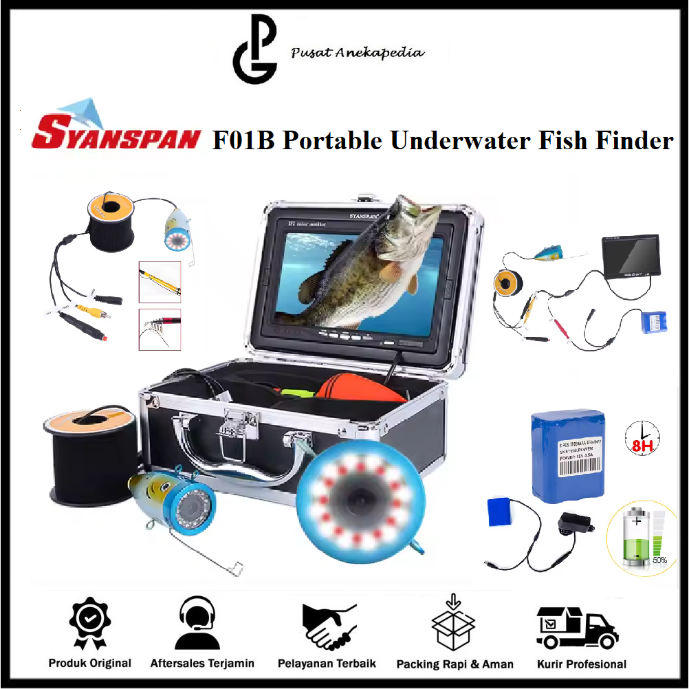 Jual SYANSPAN F01B Plus Portable Underwater Fish Finder - Monitor Untuk ...