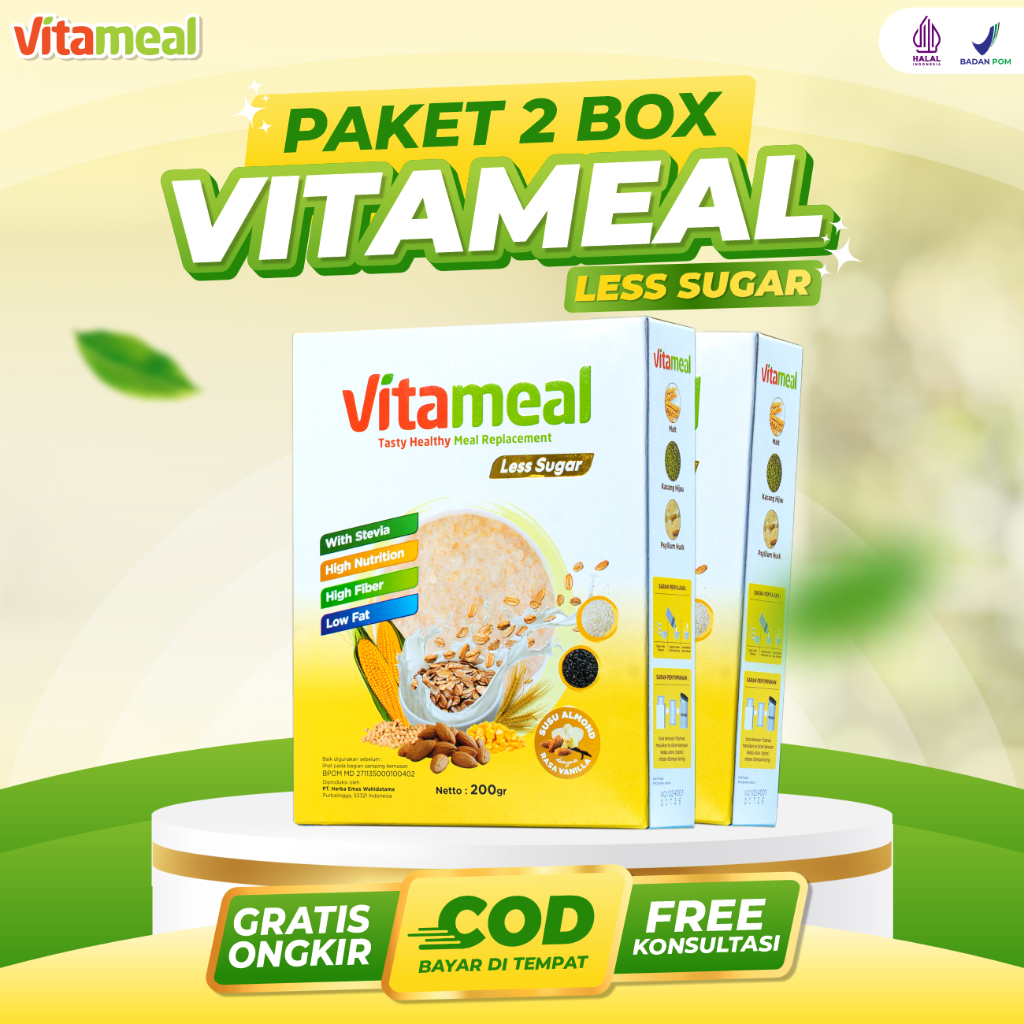 Jual Vitameal Les Sugar - Sereal paket 2 box 200 gram | Shopee Indonesia