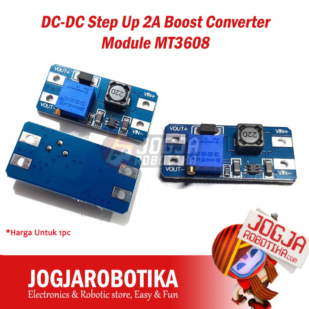 Jual DC-DC Step Up 2A Boost Converter Module MT3608 | Shopee Indonesia