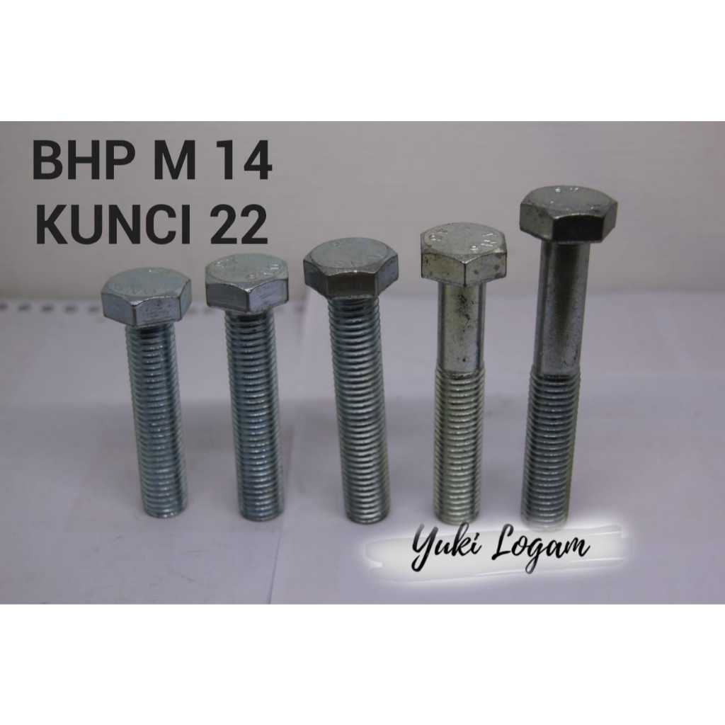 Jual BHP BMP M14 PUTIH KUNCI 22 baut mur hexagonal mulai ukuran 30mm-90mm | Shopee Indonesia