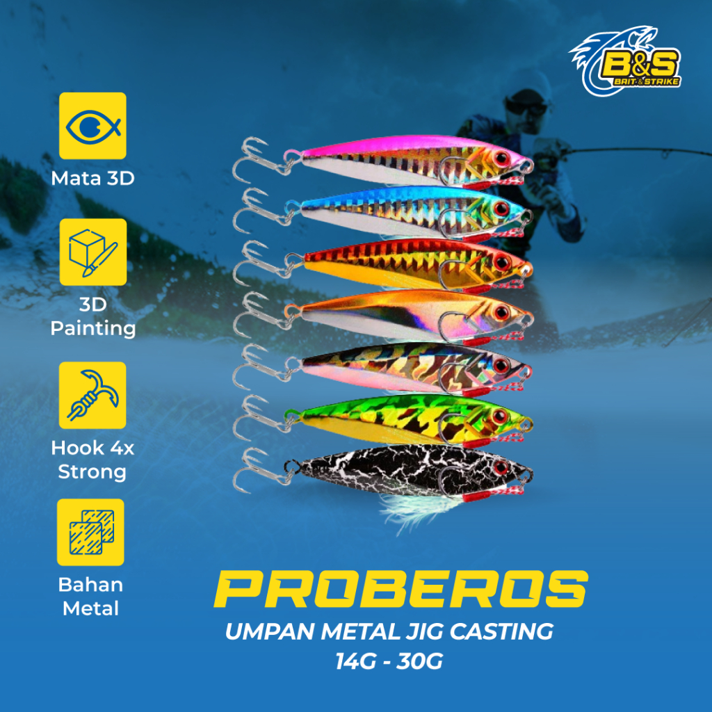 Jual PROBEROS Umpan Metal Jig 14g/21g/30g Umpan casting/jigging MJ053 ...