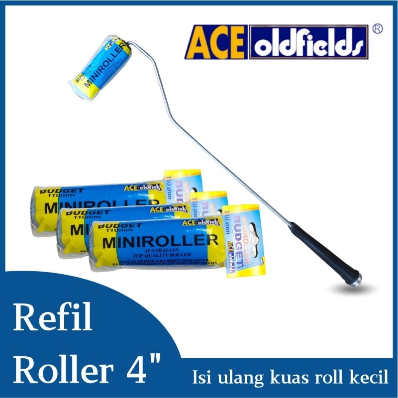 Jual Kuas miniroller refil roll ace oldfields budget | Shopee Indonesia