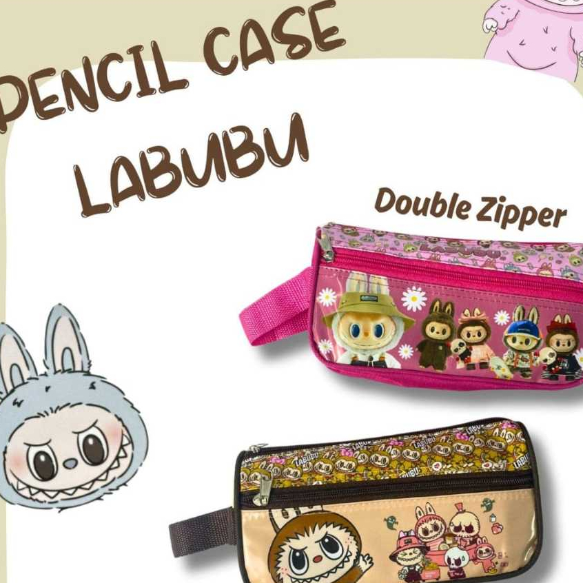 Jual TEMPAT PENSIL LABUBU DOUBLE ZIPPER/ DOMPET PENSIL LABUBU/DOMPET ...