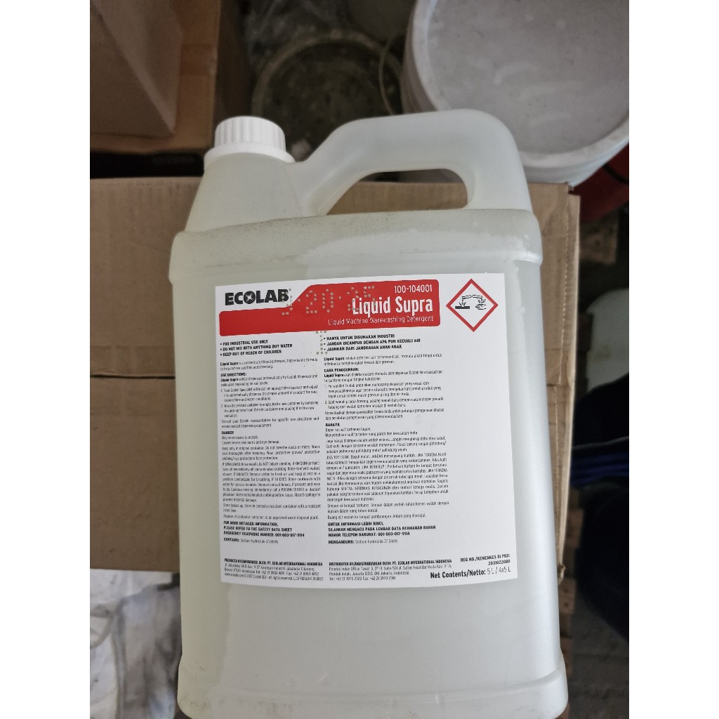 Jual Ecolab Liquid Supra - Cairan Pencuci Alkali | Shopee Indonesia