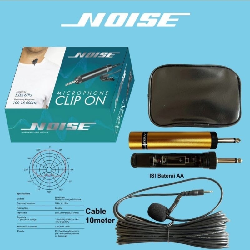 Jual Mic clip On 1 NOISE Microphone jepit kabel | Shopee Indonesia