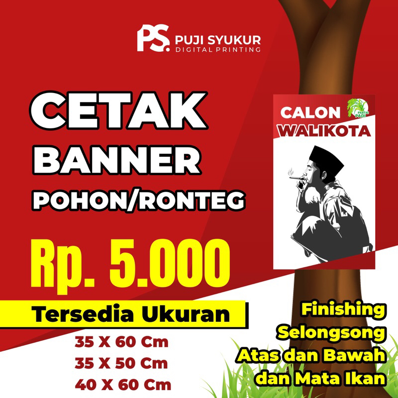 Jual BANNER POHON, BANNER RONTEG, SPANDUK MMT PINGGIR JALAN, BANNER ...