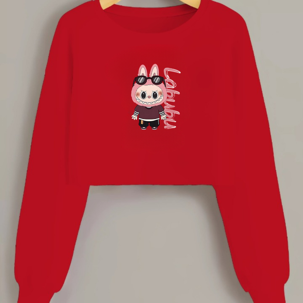 Jual COD/Kaos CropTop Oversize Lengan Panjang Labubu/Cod/Bahan ...