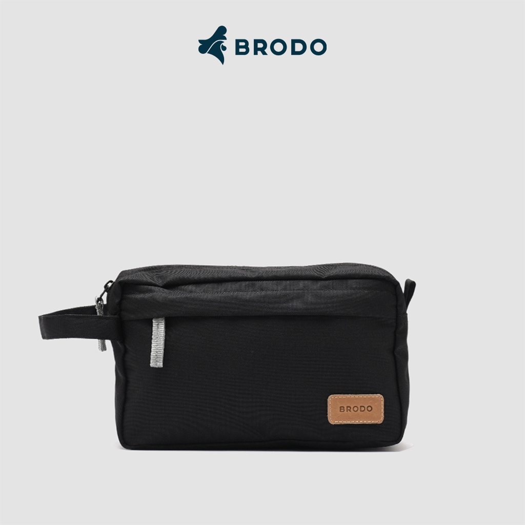 Jual BRODO - Tas Pria Essential Pouch Black | Shopee Indonesia