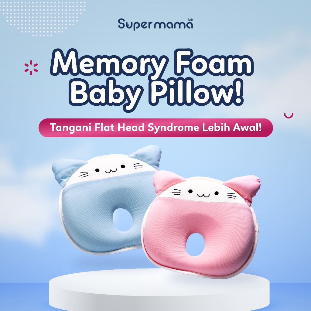 Jual Bantal Bayi Anti Gumoh & Peyang | Supermama Lab Memory Foam ...