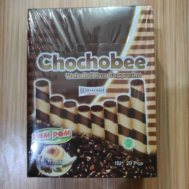 Jual Chocobee Wafer Roll Rasa Cappucino isi 20 Pcs | Shopee Indonesia